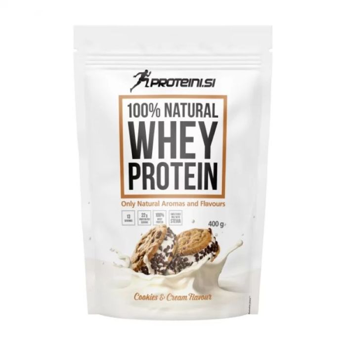 Proteini.si 100% natural whey protein, 400gr, Keks | Lilly Drogerie OnLine