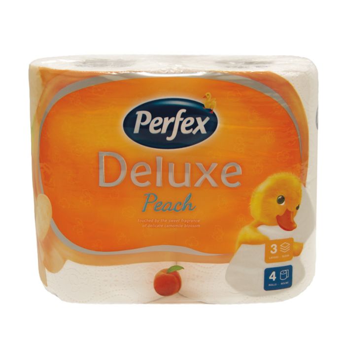 Boni Perfex De Luxe breskva toalet papir 3sl 4 kom | Lilly Drogerie OnLine