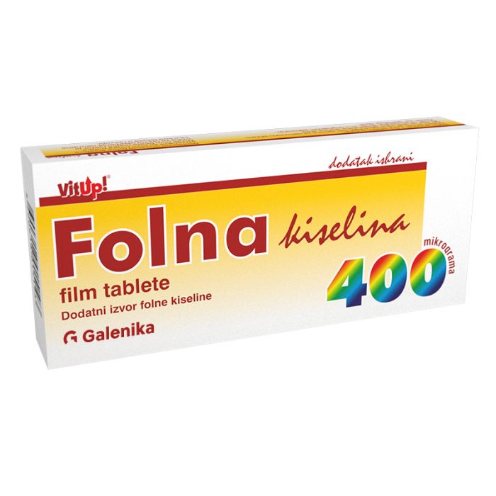 Folna kiselina 400 mikrograma film tablete 30 | Lilly Drogerie OnLine