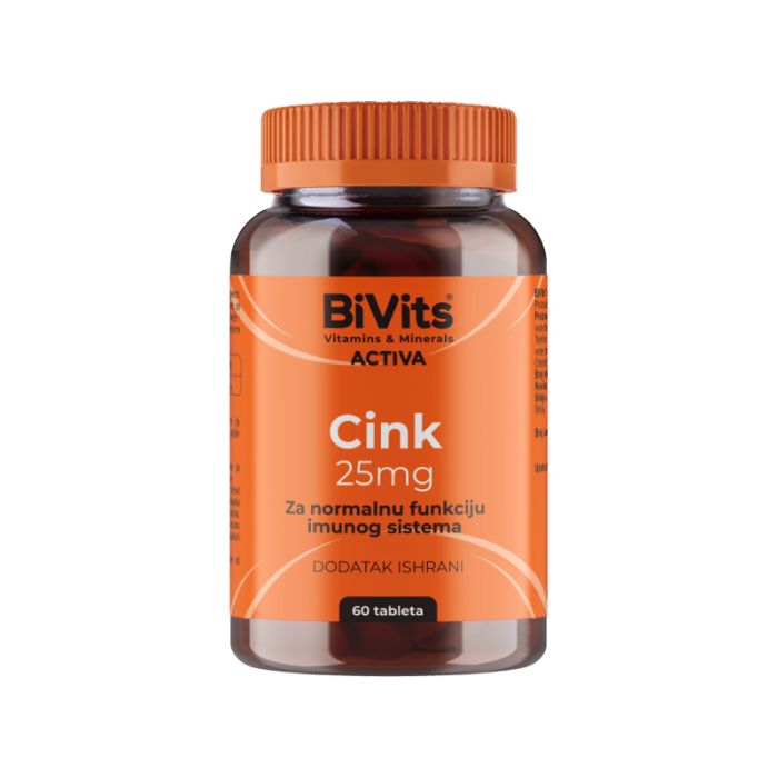 BiVits ACTIVA Cink 25 mg, 60 tableta | Lilly Drogerie OnLine | Lilly ...