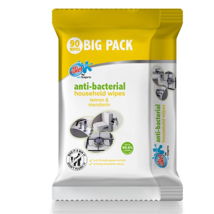 Mr Valet antibakterijske maramice za domaćinstvo limun mandarina 90kom ...