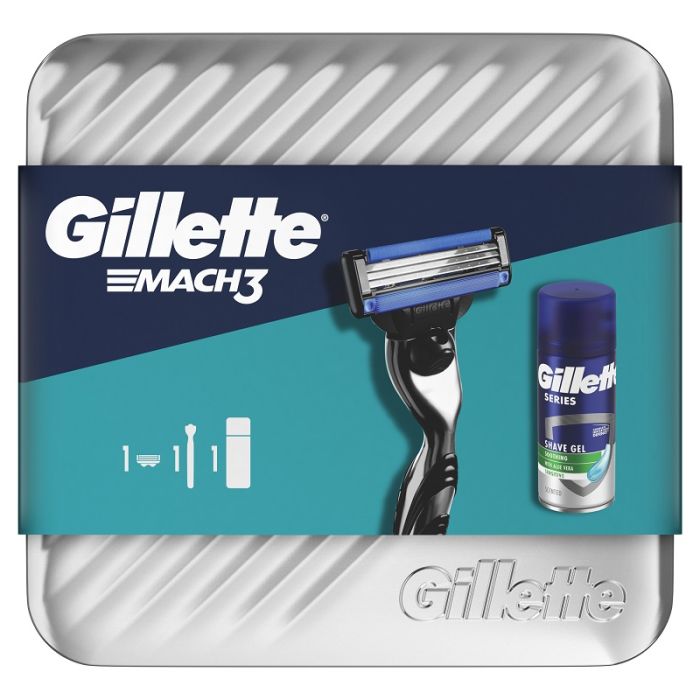 Gillette Mach3 poklon set: (brijač i gel za brijanje sa umirujuc´im ...